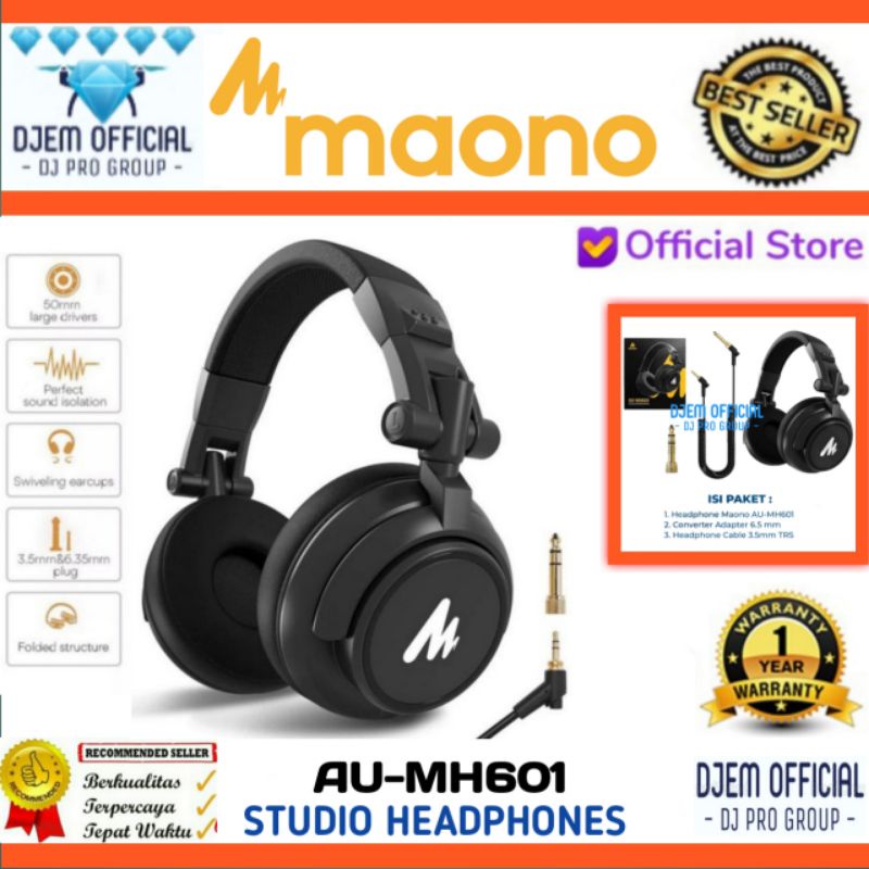 Jual MAONO AU-MH601 Studio Monitor Headphone Professional Headset ...