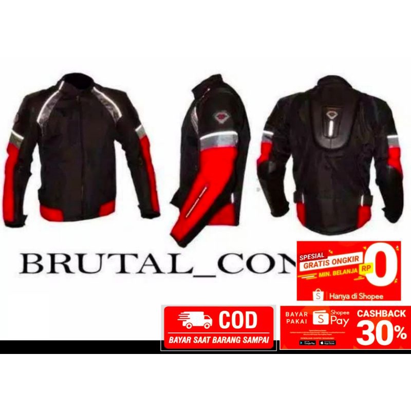 Jual Jaket motor XXL BIG SIZE BRUTAL Contin bikers club tebal safety ...