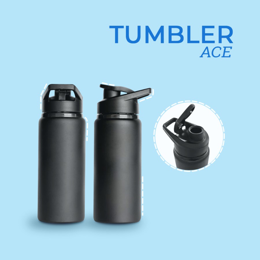 Jual Tumbler Botol ACE / Botol Allumunium Run Sudah Termasuk Grafir ...