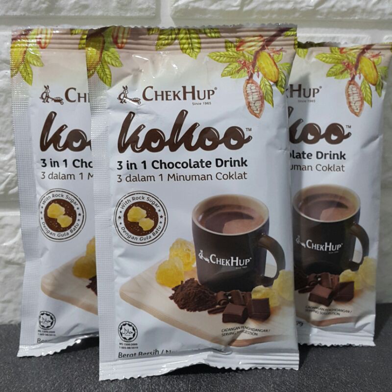Jual ChekHup Kokoo 3 in 1 Chocolate Drink Minuman Cokelat Sachet ...