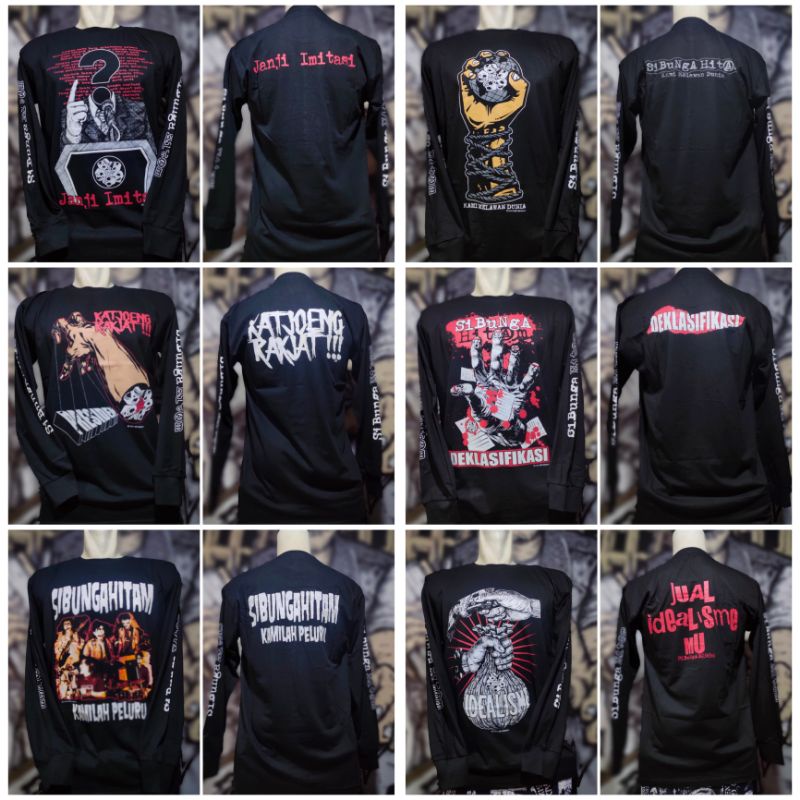 Jual kaos official bunga hitam,baju original bunga hitam,kaos panjang ...