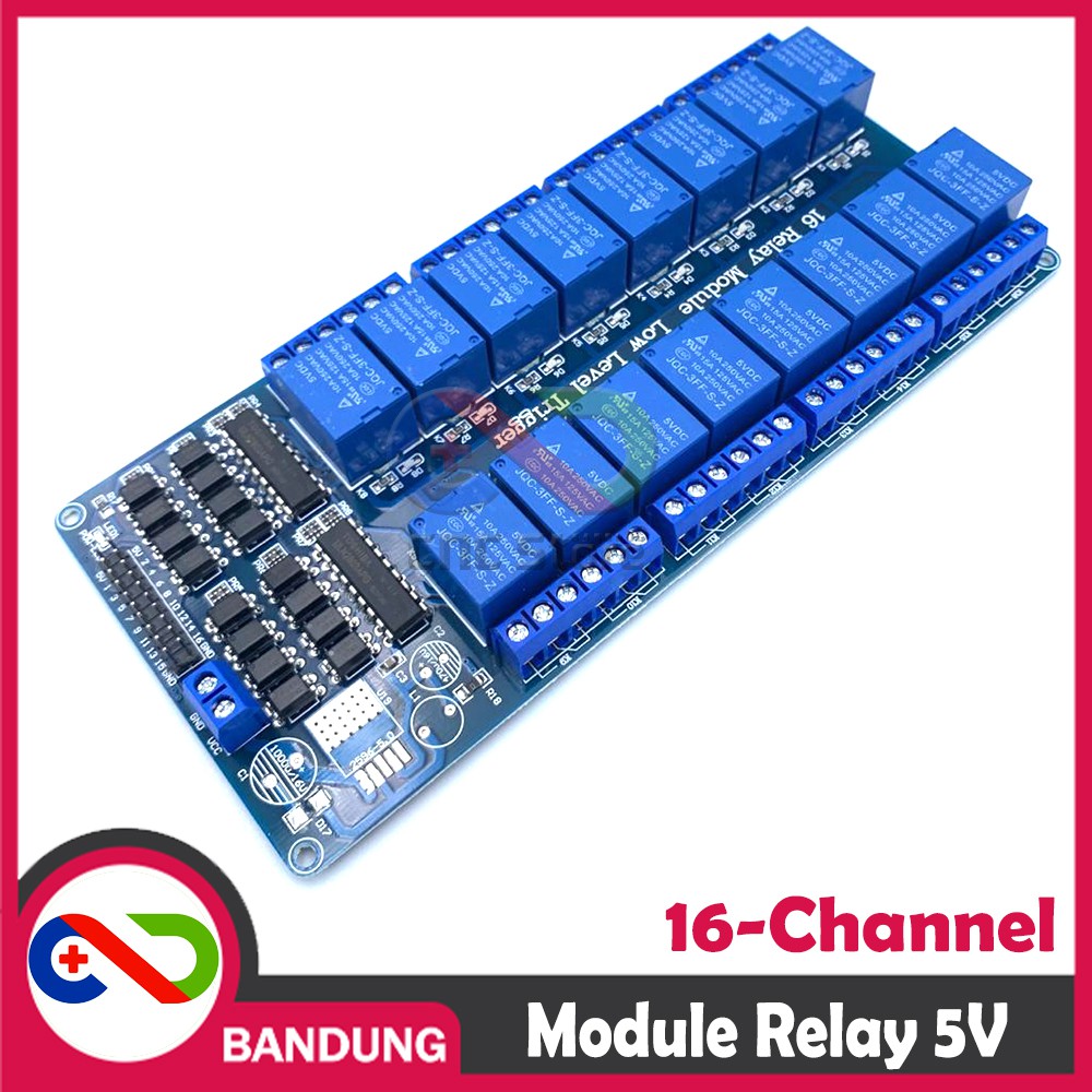 Jual RELAY 5V 16 CHANNEL OUTPUT 250VAC 30VDC 10A WITH OPTOCUPLER ...