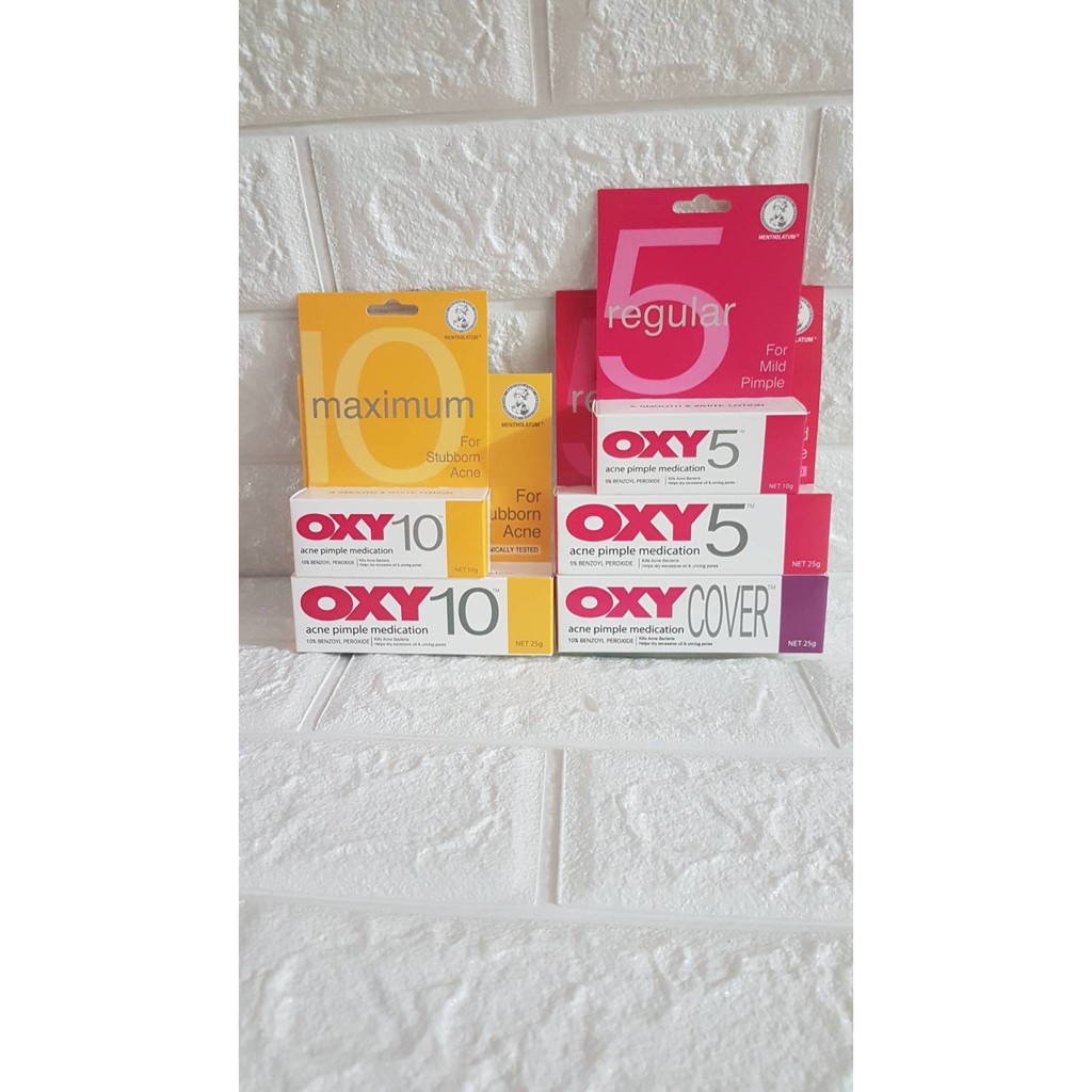 Jual OXY5 OXY10 AND OXY COVER ACNE PIMPLE MEDICATION ..! | Shopee Indonesia