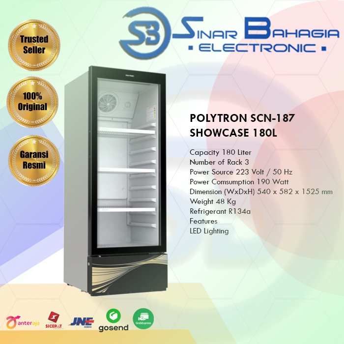 Jual POLYTRON SCN-187 SHOWCASE 180L (NEW) (KHUSUS BANDUNG) | Shopee ...