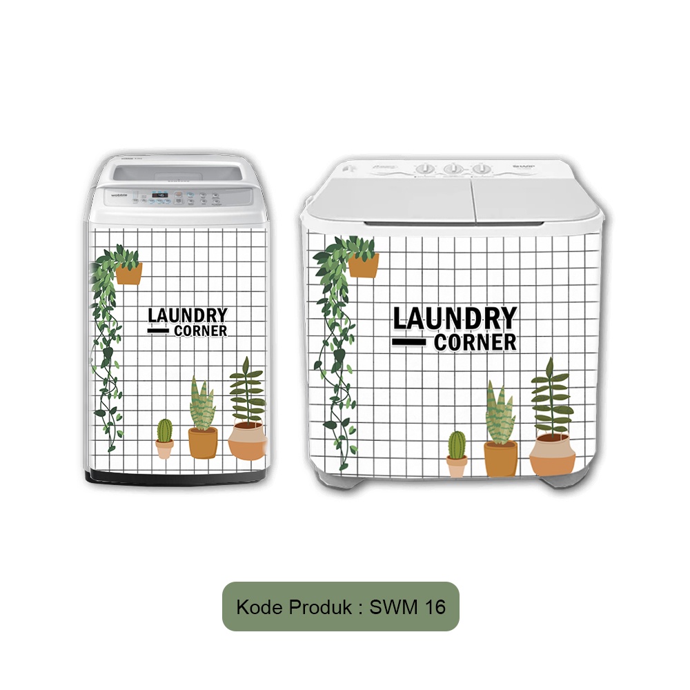 Jual Stiker Sticker Mesin Cuci 1 dan 2 Tabung Motif Minimalis Motif ...
