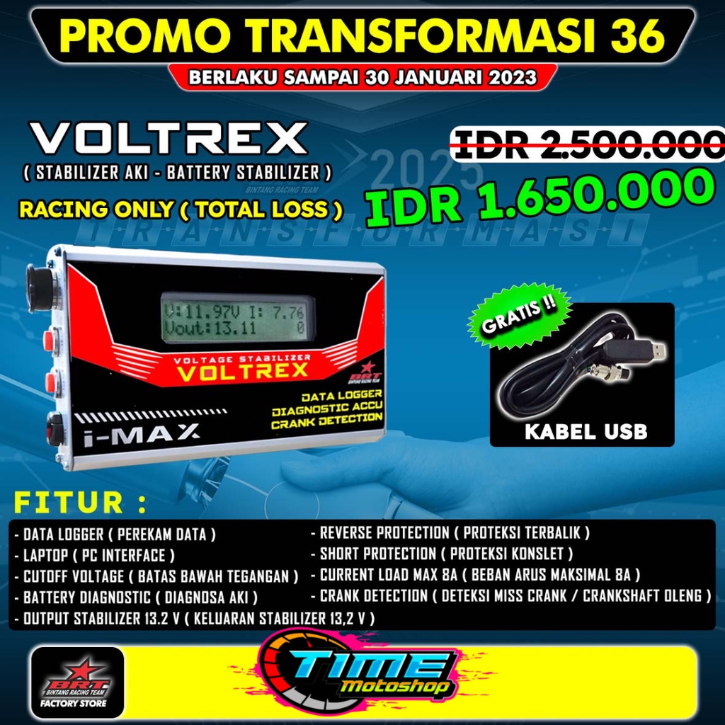 Jual Stabilizer Aki BRT VOLTREX Racing Only | Shopee Indonesia