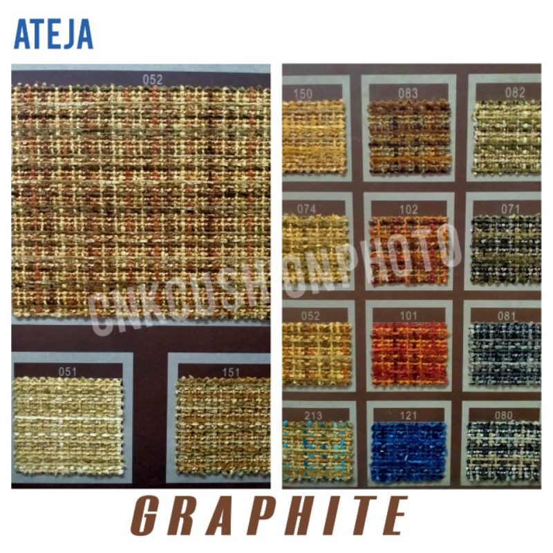 Jual BAHAN KAIN ATEJA FABRIC INTERIOR - GRAPHITE (SOFA, JOK, BANTAL ...