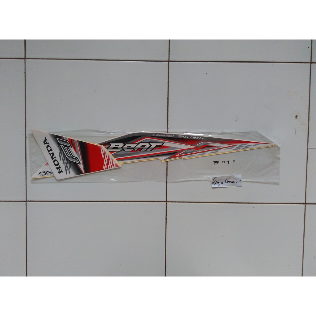 Jual striping sticker beat fi 2014 2015 putih lis merah | Shopee Indonesia