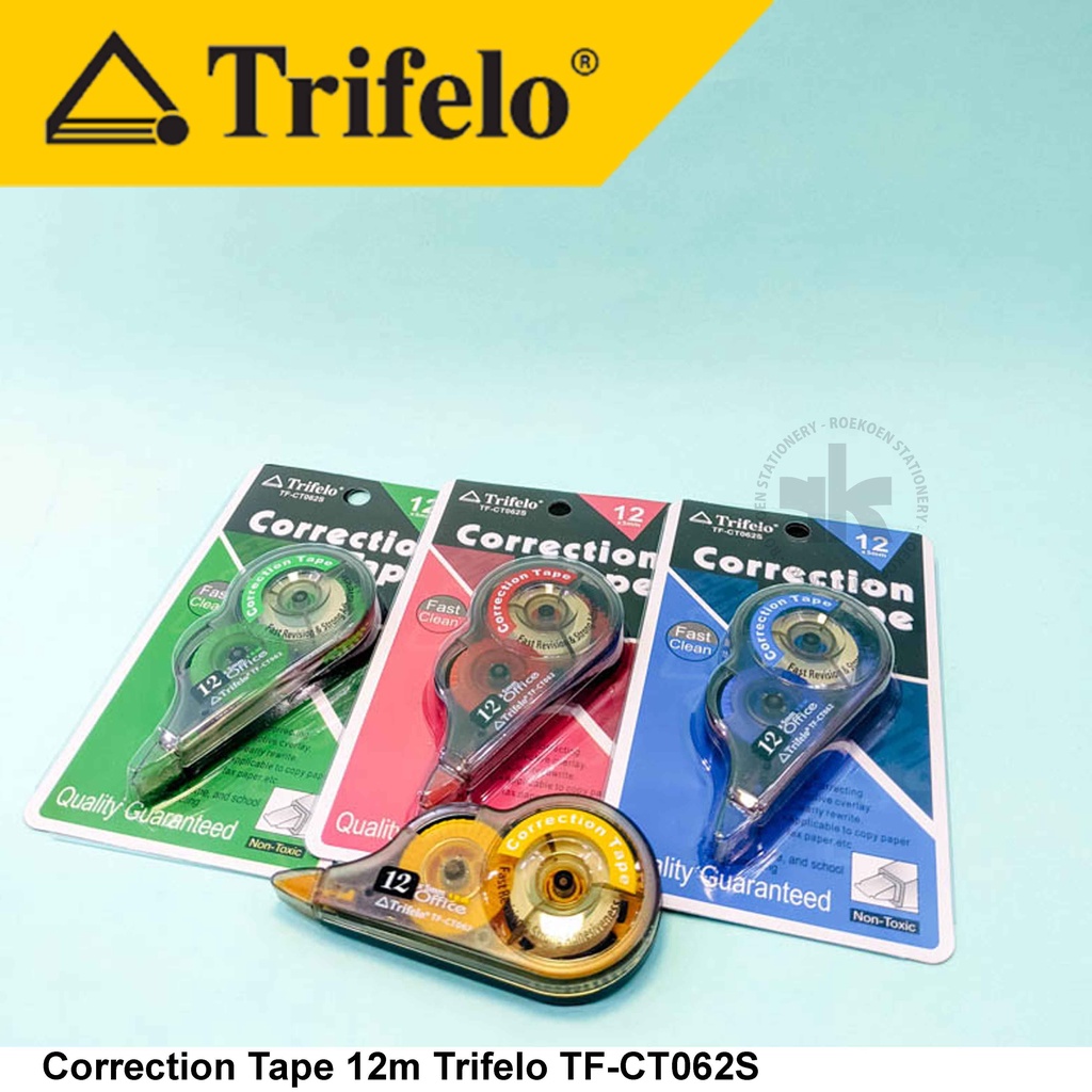 Jual Trifelo Correction Tape 12m Polos TF-CT-062S | Shopee Indonesia