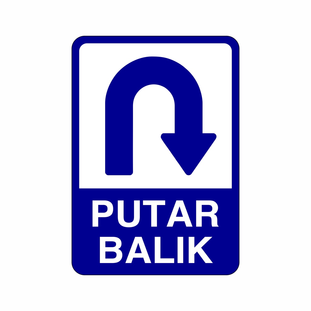 Jual Rambu Putar Balik 35cm x 50cm Plat Alumunium | Shopee Indonesia