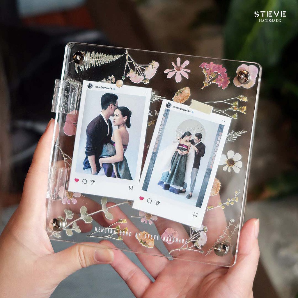 Jual Memoire Book Acrylic Photo Flower Akrilik Album Hadiah Birthday ...