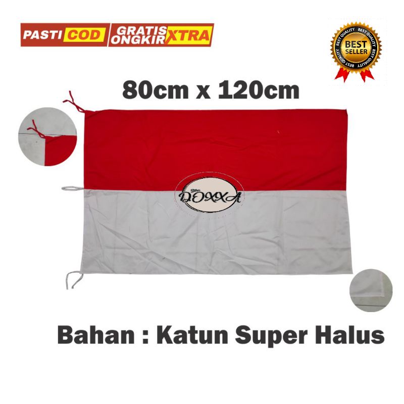Jual Bendera Merah Putih Bendera Indonesia Kain Katun Halus Sedang ...