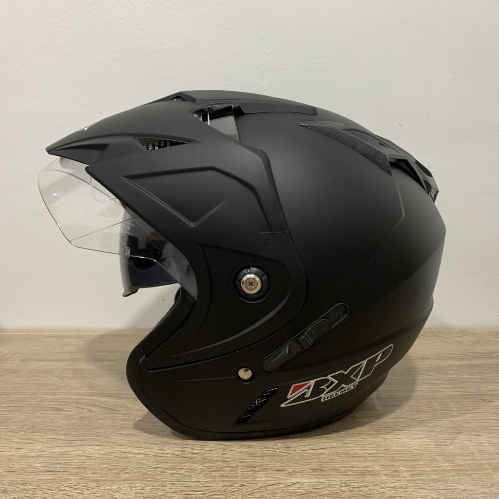 Jual Helm JP7 Hitam Doff Polos Solid Double Visor Helem SNI Helmet ...