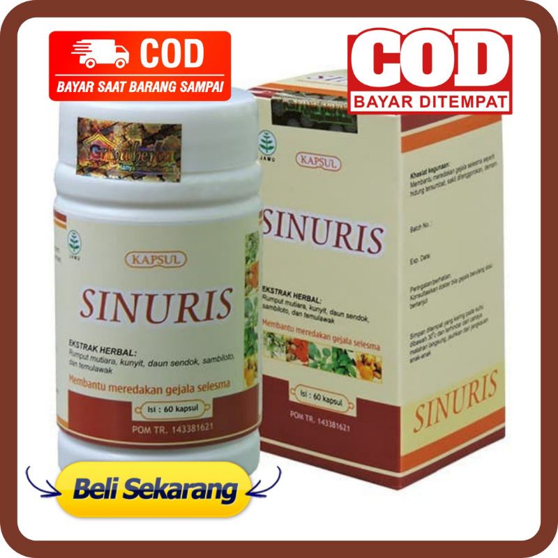 Jual Kapsul SINURIS Griya Herba Isi 60 - Obat Herbal SINURIS SINUSITIS ...
