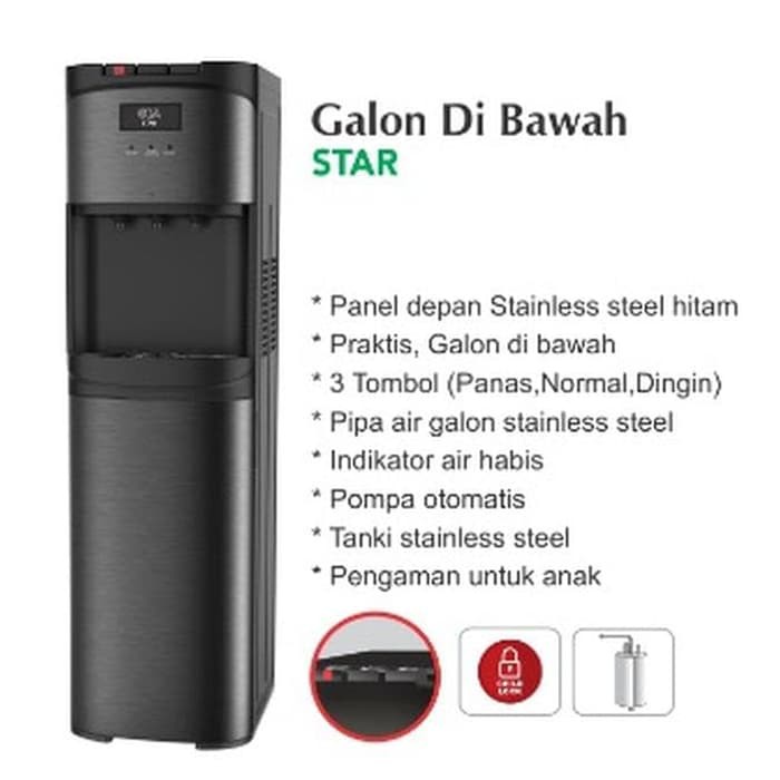 Jual Dispenser GEA Star Galon Bawah Panas, Normal & Dingin | Shopee ...