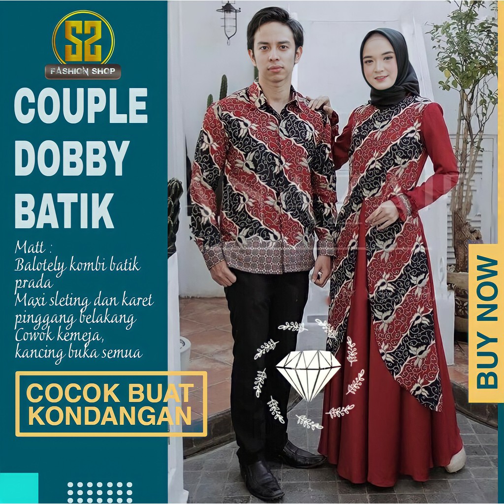 Jual Batik/Muslim Wanita Couple Pria Pesta Kondangan Kekinian Kapelan ...