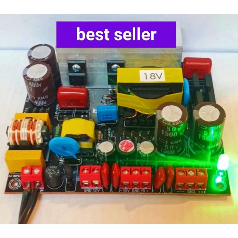 Jual TRAFO SMPS SWITCHING 10A CT 18V 200WATT EXTRA 1.5A CT15&0-12V ...