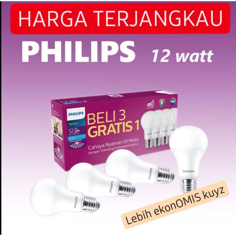 Jual Lampu Philips LED Paket 12 Watt - LED Multipack 12W 12Watt - 3 ...