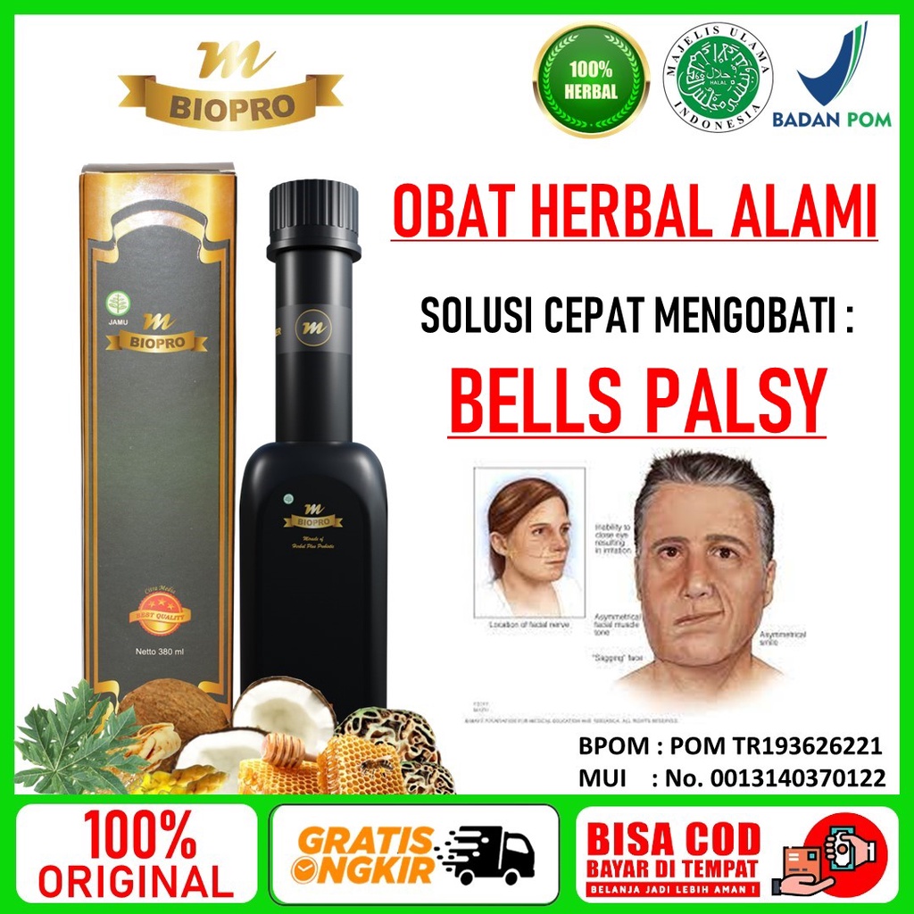 Jual M Biopro Herbal Asli Original Isi 380 ml Obat Bells Palsy Bell ...