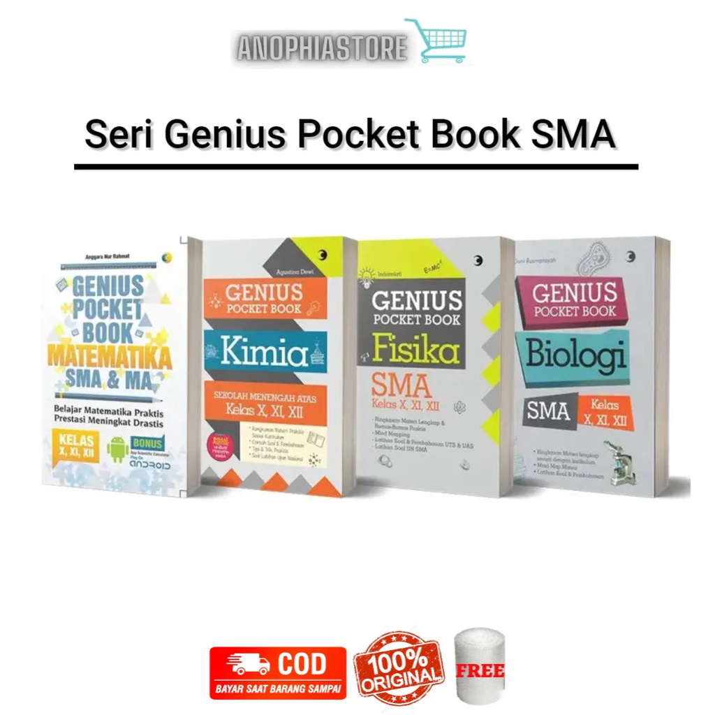 Jual Genius Pocket Book SMA Rumus Matematika Fisika Kimia Biologi SMA (CAESAR) | Shopee Indonesia