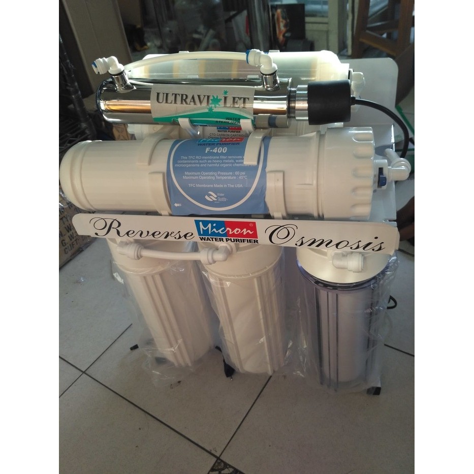 Jual Mesin RO 400 gpd 8 step/Reverse osmosis + UV/Mesin RO ...