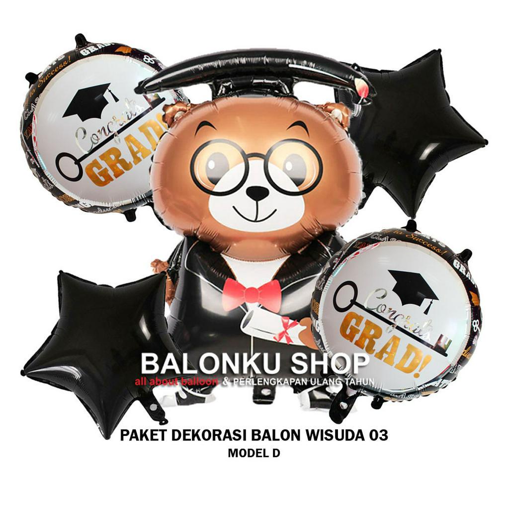 Jual Paket Dekorasi Balon Wisuda / Paket Balon Dekor Graduation 03 ...