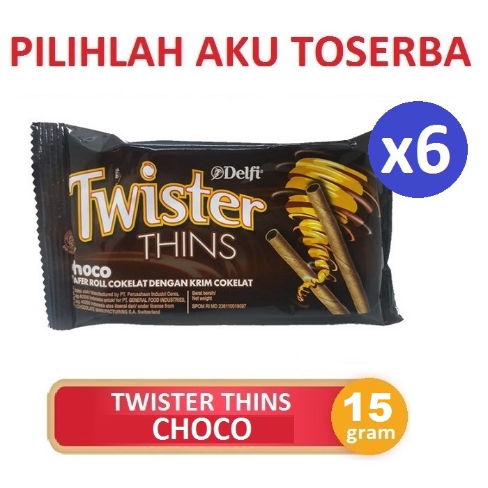 Jual Twister Thins CHOCO 15 gr - ( HARGA 6 PCS ) | Shopee Indonesia