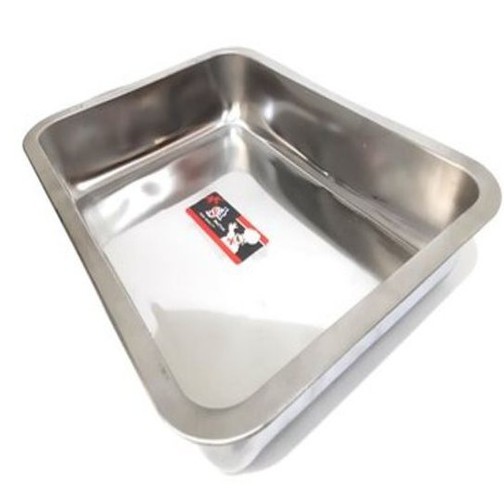 Jual Baki Kotak Stainless Steel Super Dalam 36x27x7cm MURAH | Shopee ...
