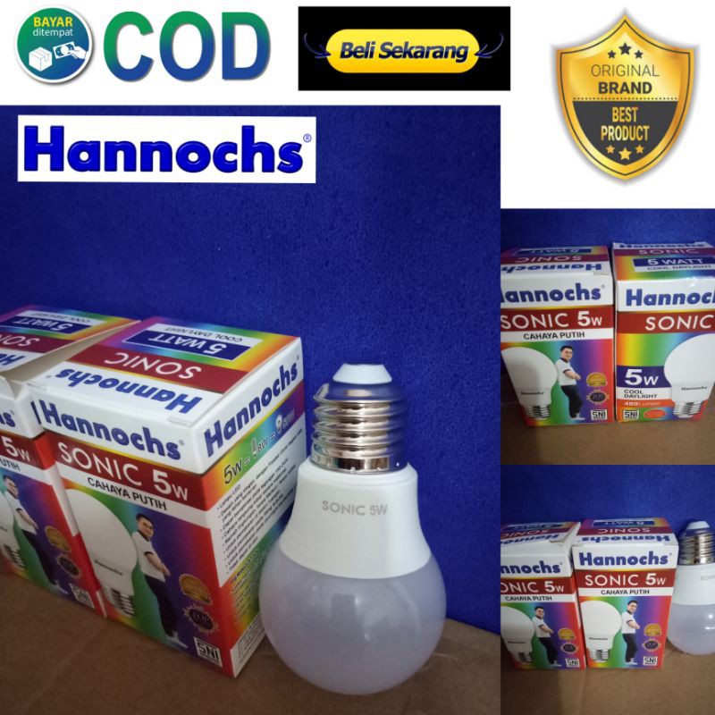 Jual Lampu LED Hannochs Sonic 5W Cahaya Putih bergaransi Lampu LED ...