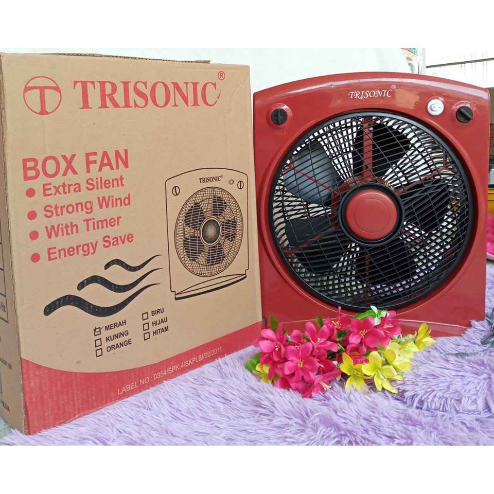 Jual KIPAS ANGIN DUDUK/KIPAS MEJA/BOX FAN TRISONIC 1208 UK. 12" ((NO ...
