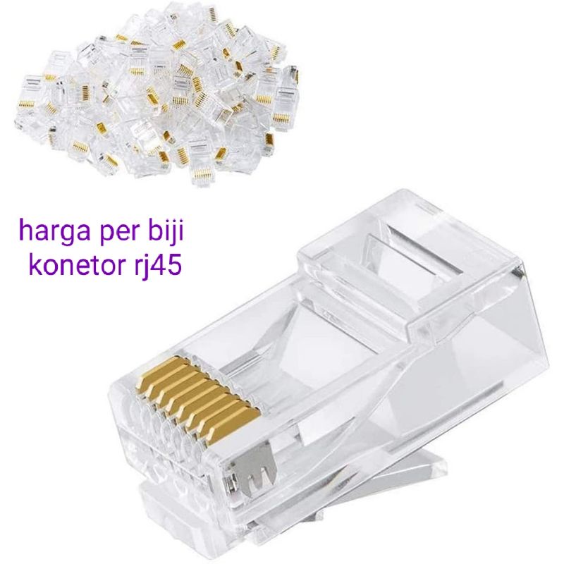 Jual KONEKTOR RJ45 CAT 6 / CONNECTOR LAN RJ 45 CAT6 / MODULAR RJ45 | Shopee Indonesia