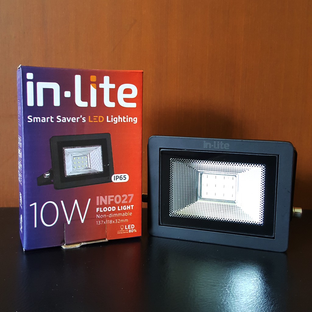 Jual LAMPU SOROT LED / LAMPU TEMBAK / FLOOD LIGHT INLITE 10 WATT PUTIH / DAYLIGHT & KUNING ...