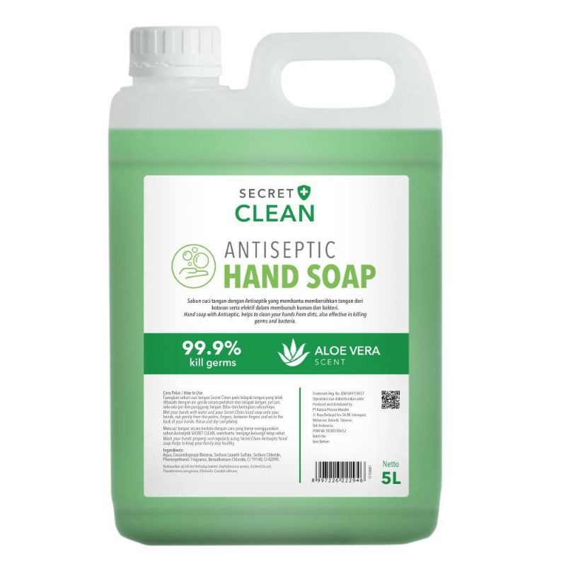 Jual Secret Clean Antiseptic Hand Soap 5 Liter | Shopee Indonesia