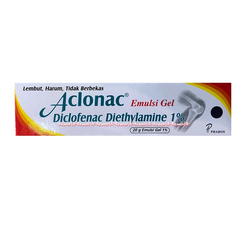 Jual Aclonac Emulsi Gel 20gr Diclofenac Diethylamine 1% Salep Sendi ...