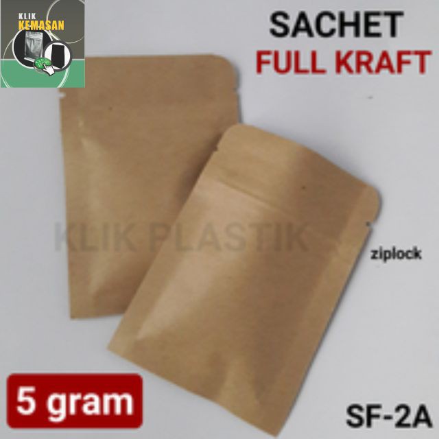 Jual SACHET FULL KRAFT 5GR/KEMASAN KOPI BUBUK COFFEE BAG/PLASTIK KLIP ...