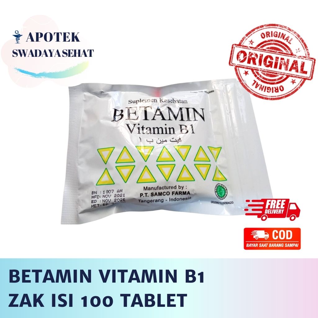 Jual BETAMIN Vitamin B1 100 mg zak isi 100 tablet | Shopee Indonesia