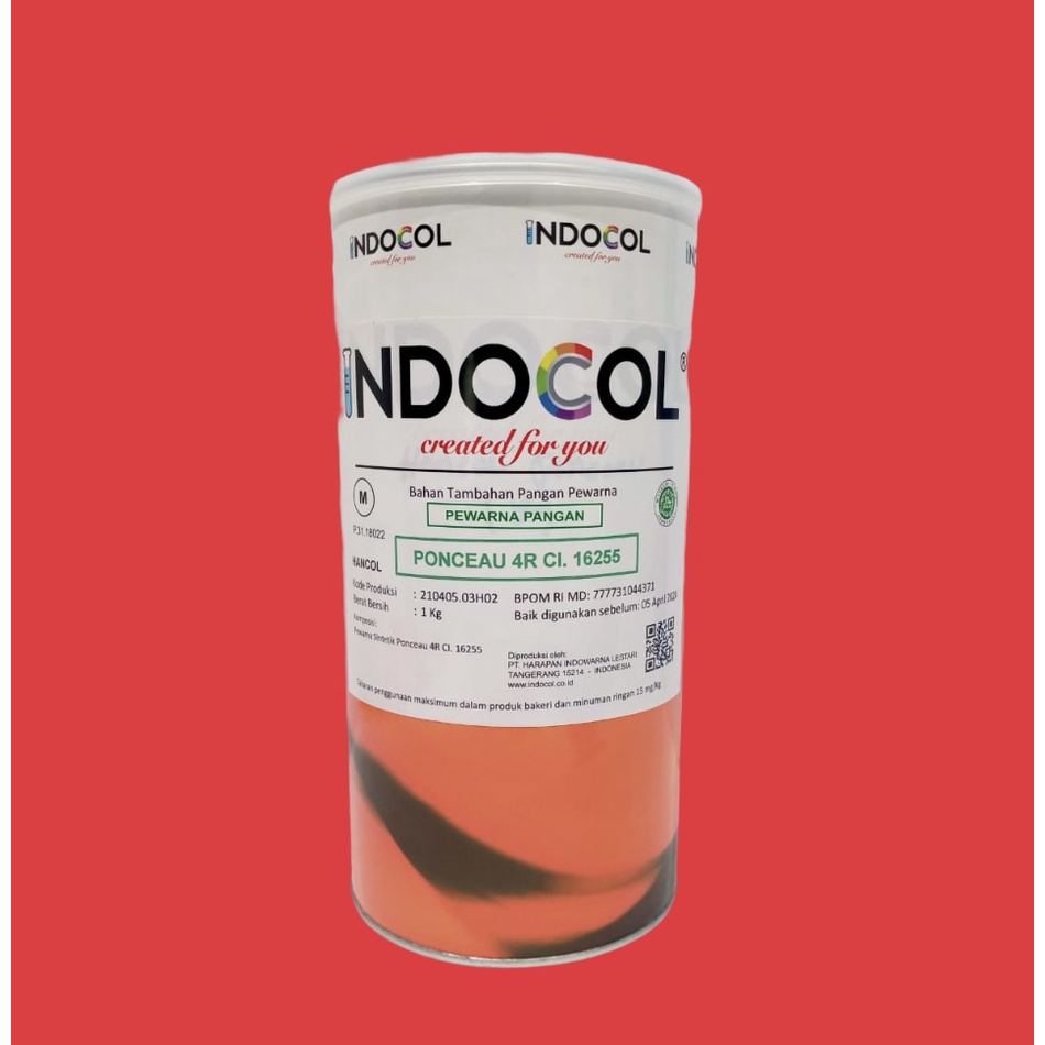 Jual Pewarna Makanan INDOCOL PONCEAU 4R CI.16255 (HC) | Shopee Indonesia