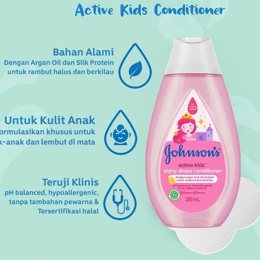 Jual JOHNSONS Active Kids Shiny Drops Pink Shampoo / Conditioner 200 ml - CONDI 200ML | Shopee ...