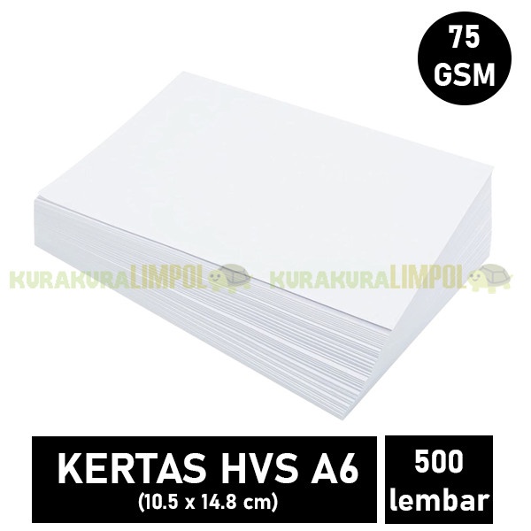 Jual Kertas Resi HVS A6 Putih Polos 70 GSM 500 Lembar 1 RIM Olshop ...