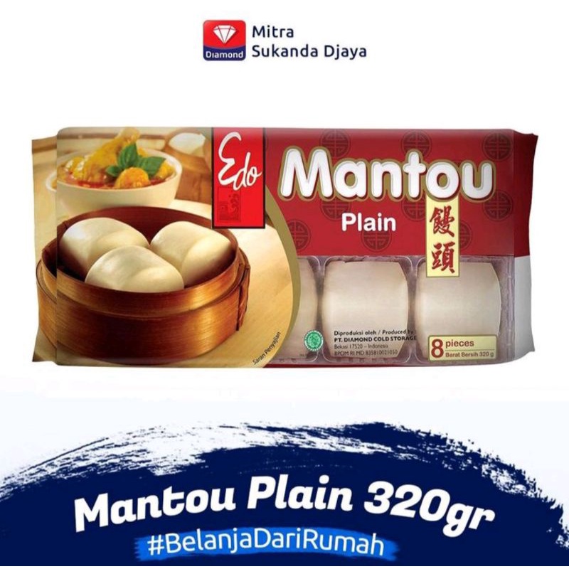 Jual Edo Mantou Plain Frozen 320gr (8pcs) | Shopee Indonesia