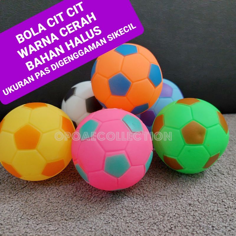 Jual Mainan anak mainan Bayi mainan Bola Karet Bola Cit cit warna cerah ...