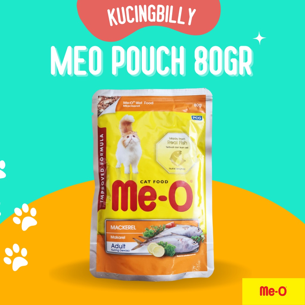 Jual Meo pouch 80gr sachet saset makanan kucing basah me o | Shopee ...