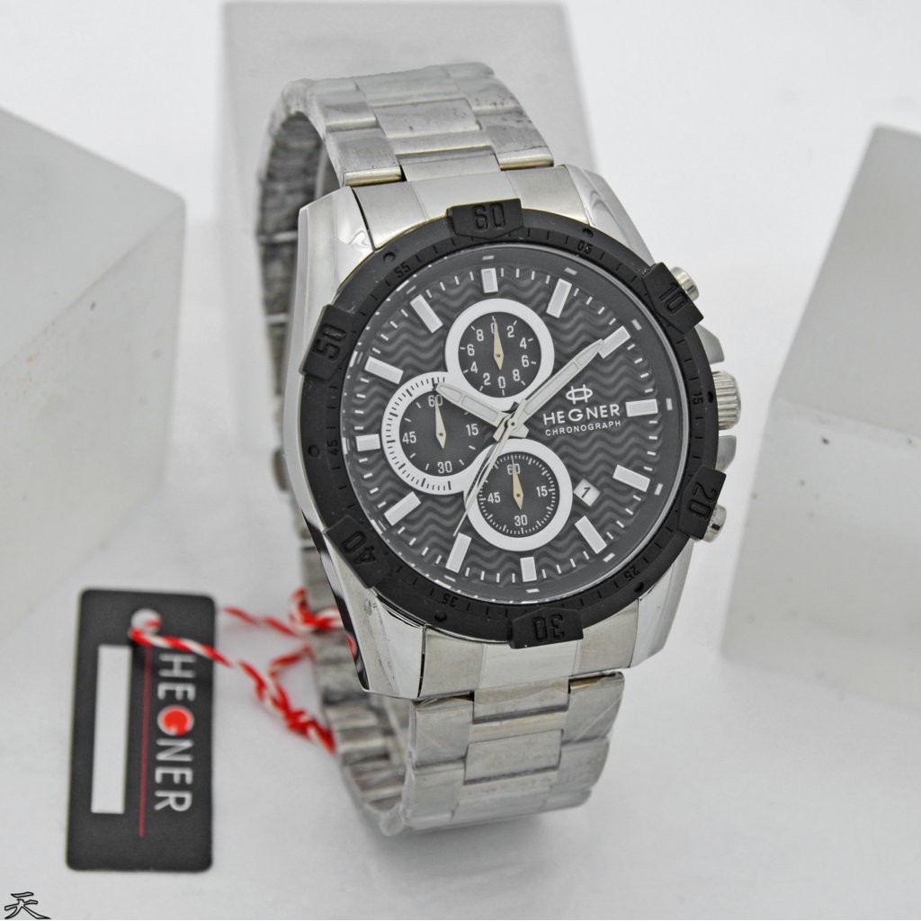 Jual Jam Tangan Kasual Pria Original Hegner 430 Rantai Stainless ...