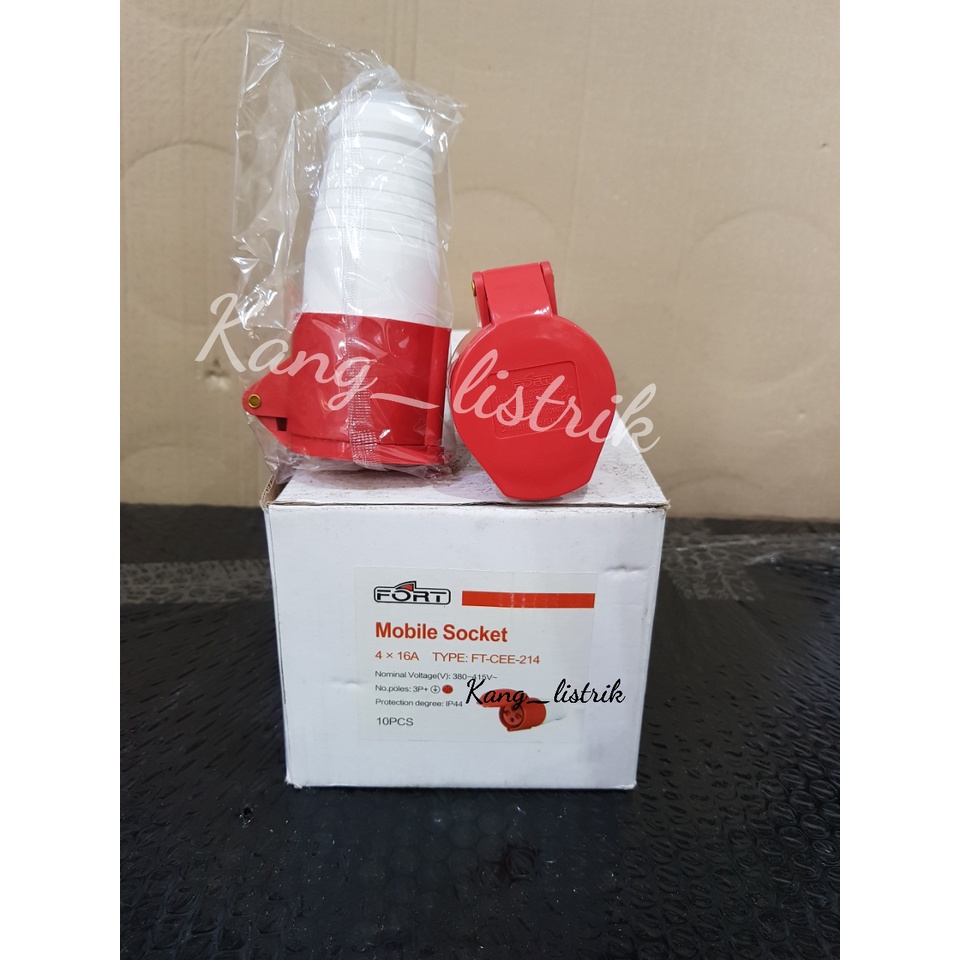 Jual Mobile Socket / Mobile Mounting / Steker Plug IP44 214 4 Pin 16A ...