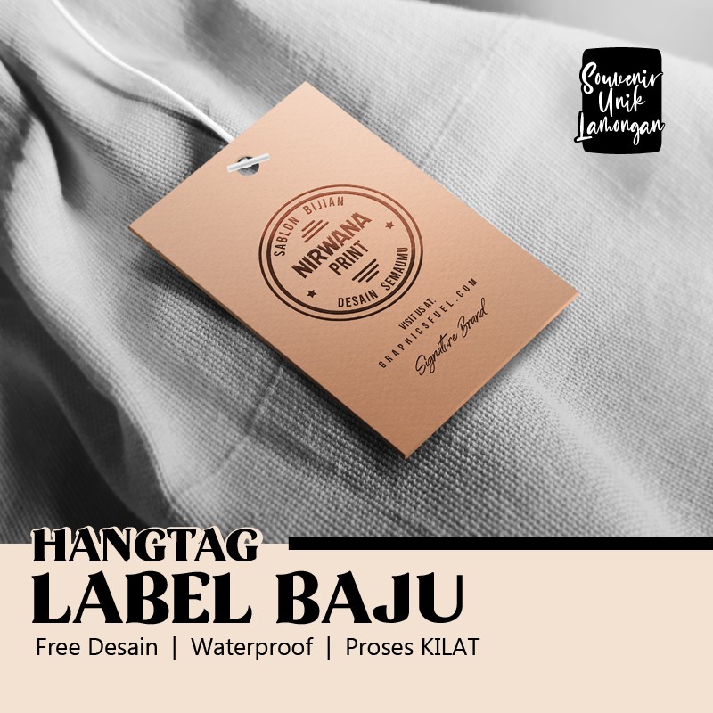 Jual Cetak Hangtag Label Baju | Kaos | Gratis Desain Banyak Bonus ...