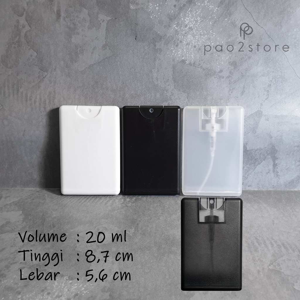 Jual Botol Spray Parfum 20ml Card / Pocket / Kartu Plastik Size Model ...