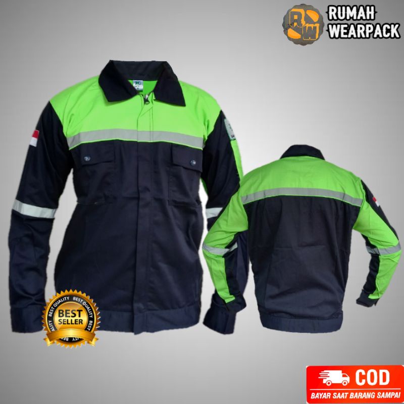 Jual Baju Kerja/ Wearpack Proyek/ Seragam Kerja Atasan Warna Navy ...