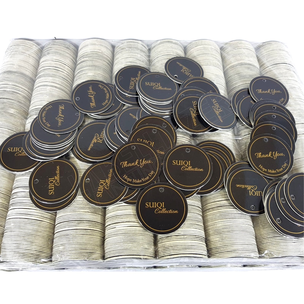 Jual Label Hangtag Ivory 700gram/Proses Cetak/Label Design Sendiri ...