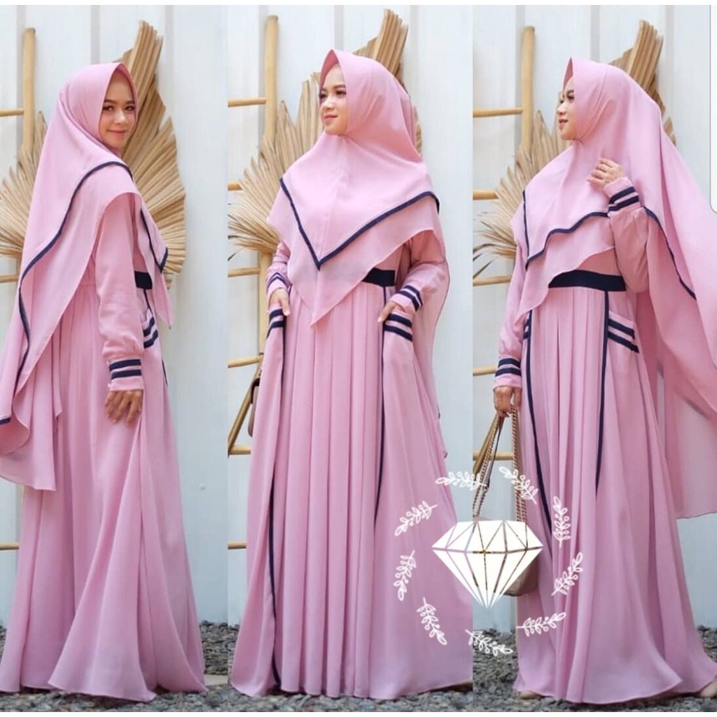 Jual SELA GAMIS SYARI FASHION MUSLIM PAKAIAN WANITA SET FREE HIJAB ...