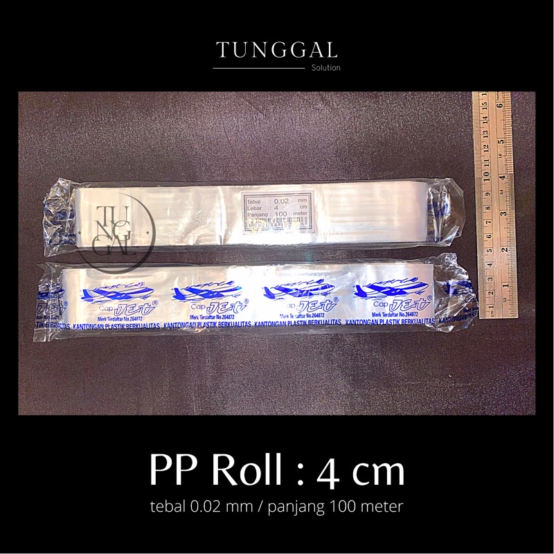 Jual Plastik PP Roll Cap Jet- panjang 100 meter, tebal 0.02 mm, plastik ...